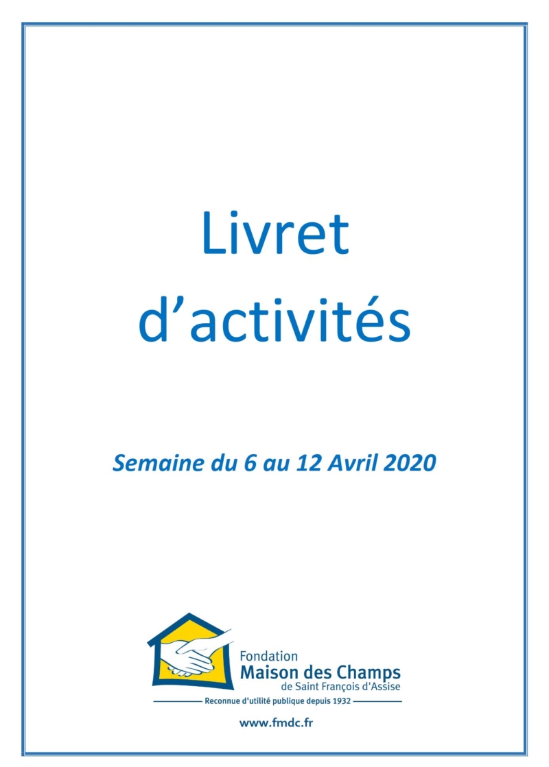 Livrets d’Activités | Fondation Maison Des Champs